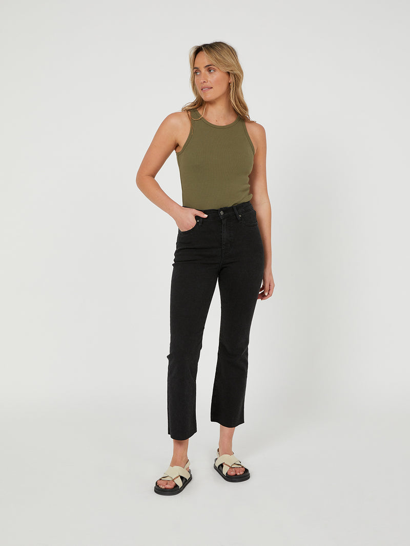 Hazel Jean - Black - Cherry Red